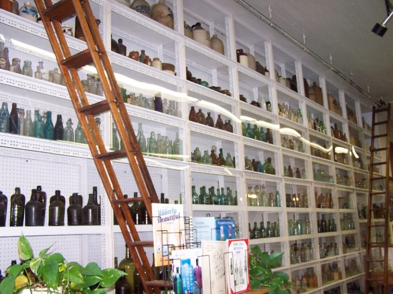 Glass Bottles Wall Display - The National Bottle Museum