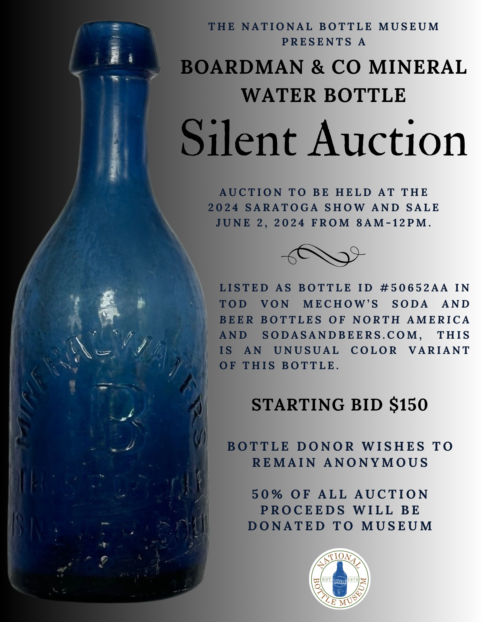 44th Annual Saratoga Antique Bottle Show and Sale - The National Bottle ...